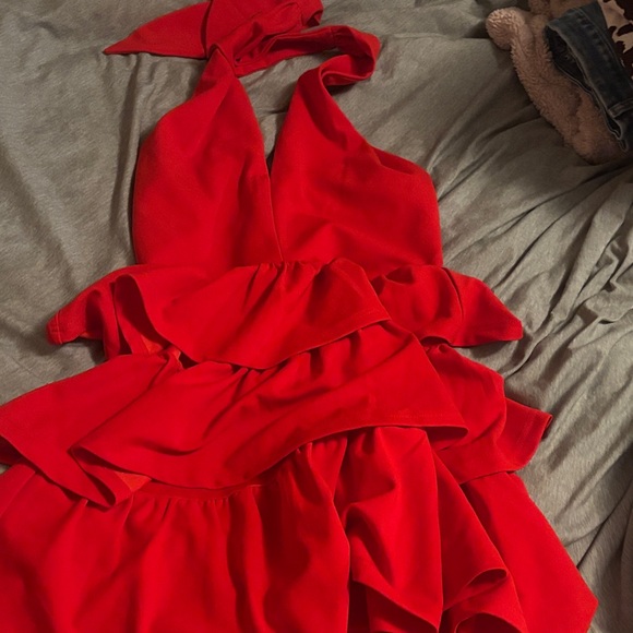 entro | Dresses | Entro Vibrant Red Backless Dress | Poshmark